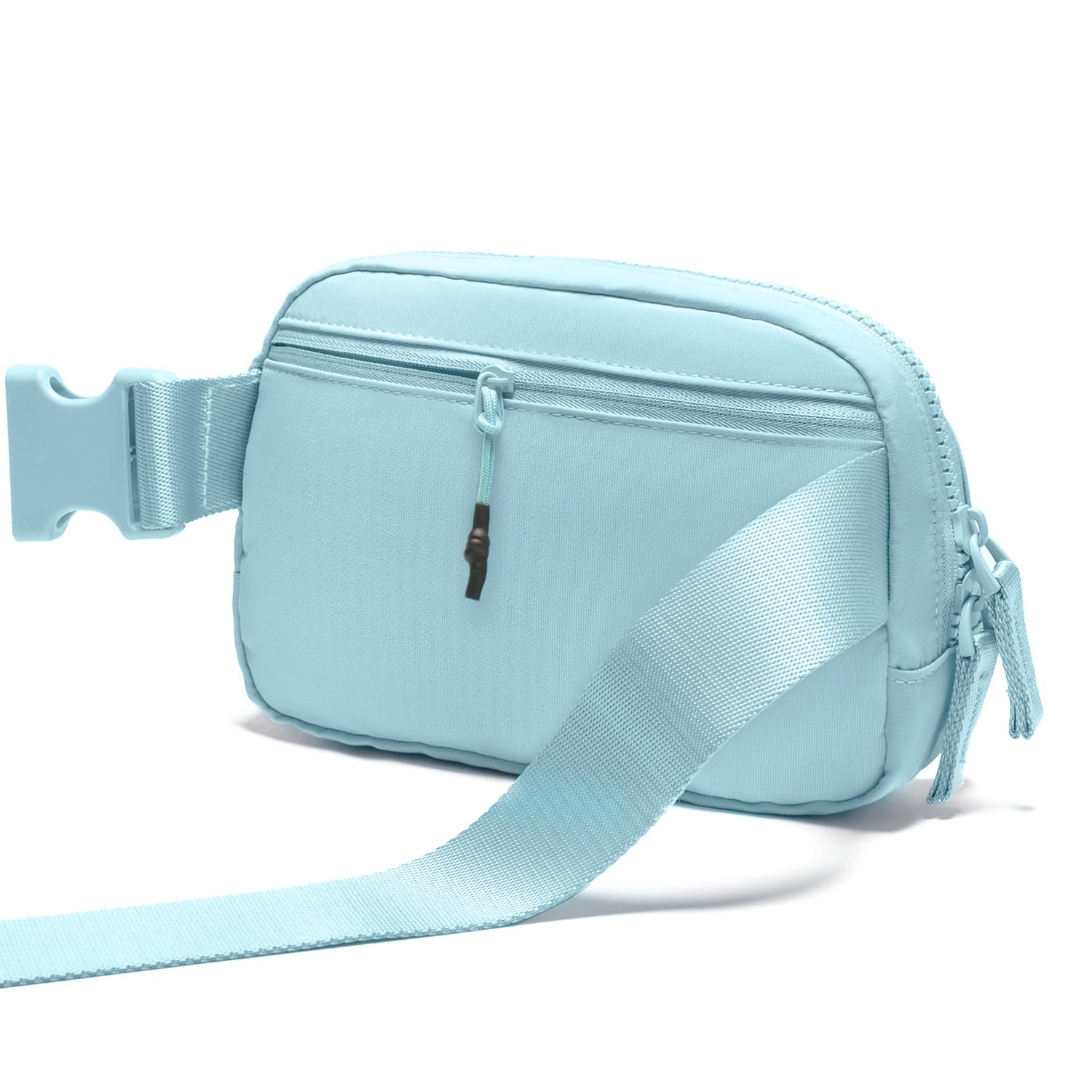 Belt Bag for Women Two-Way Zipper Fanny Pack Crossbody Bags for Women Fashion Waist Packs Cross Body Fanny Pack with Adjustable Strap Gifts for Teen Girls (Icing blue)