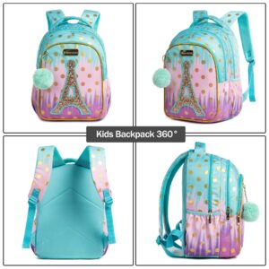 MOHCO Kids Backpack 17inch with Lunch Bag and Pencil Case Lightweight School Backpack for Teens, Girls, Boys, Elementary and Middle school