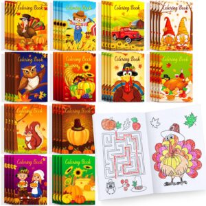 benlouis 24 pcs fall mini coloring books fall harvest party favors thanksgiving activity book bulk for kids autumn pumpkin birthday thanksgiving party favor goodie bag gift stuffer classroom supplies