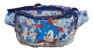 sonic boys fanny bag belt bag kids phone pouch waist bag with dual zipper pockets