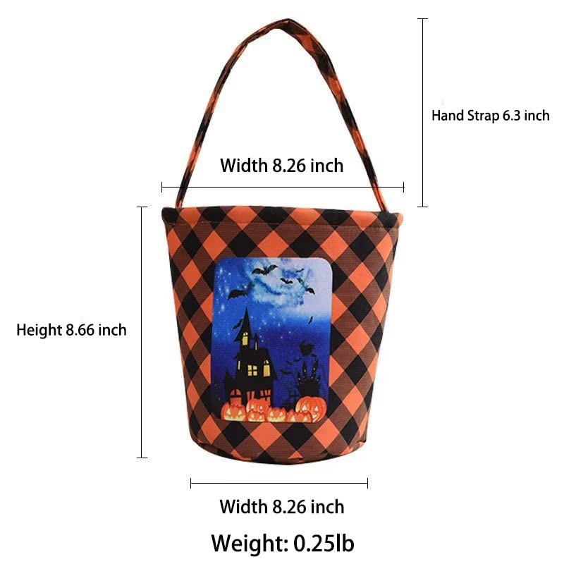 Halloween Trick or Treat Bags Halloween Candy Buckets Fabric Tote Gift Bags for Halloween Parties