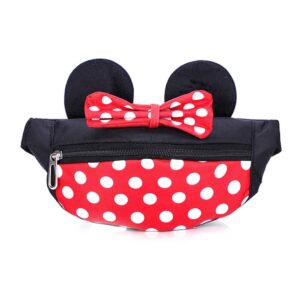 cute little girls fanny pack for travel disney belt bag small children kids waist bag toddler baby minnie mickey mouse fanny pack