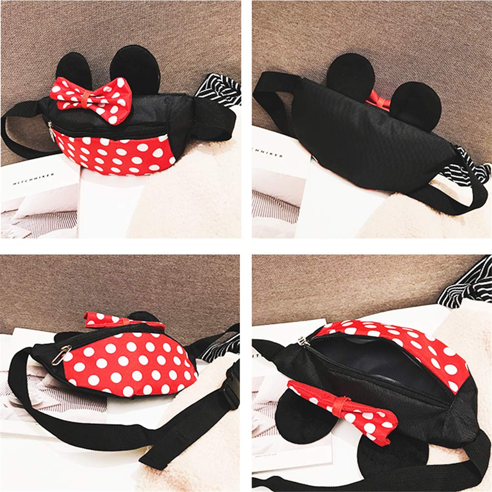 Cute Little Girls Fanny Pack for Travel Disney Belt Bag Small Children Kids Waist Bag Toddler Baby Minnie Mickey Mouse Fanny Pack