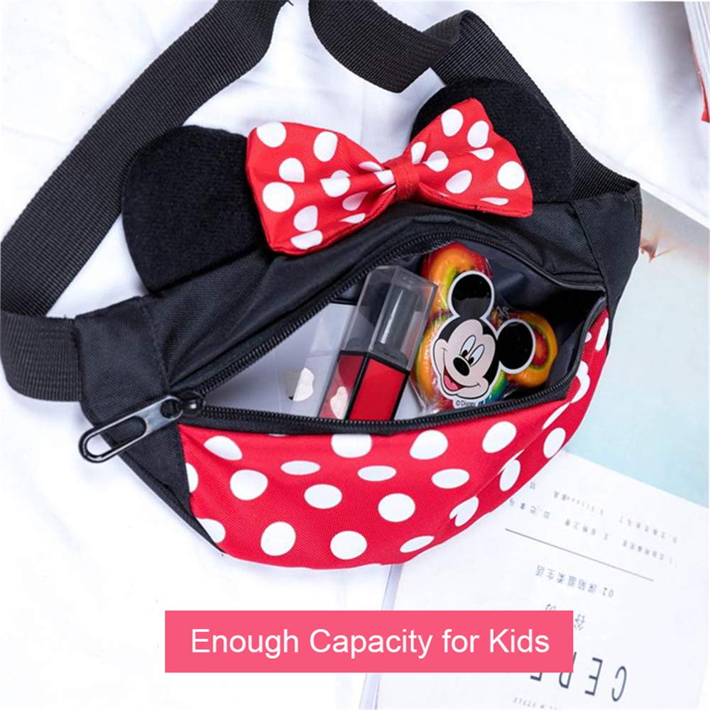 Cute Little Girls Fanny Pack for Travel Disney Belt Bag Small Children Kids Waist Bag Toddler Baby Minnie Mickey Mouse Fanny Pack