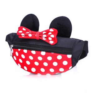 Cute Little Girls Fanny Pack for Travel Disney Belt Bag Small Children Kids Waist Bag Toddler Baby Minnie Mickey Mouse Fanny Pack