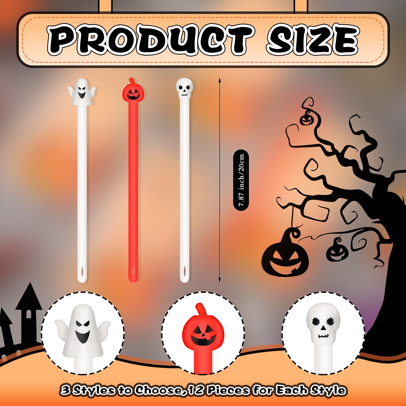 Hiboom 36 Sets Halloween Party Favors, 36 Halloween Stretchy Strings Sensory Fidget Toys with 36 Halloween Greeting Cards and Hemp Rope Stretchy Stress Relief Toys for Students Treat Bags Gift