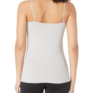 Amazon Essentials Women's Slim-Fit Camisole, Pack of 4, Black/Charcoal Heather/Light Grey Heather/White, Medium