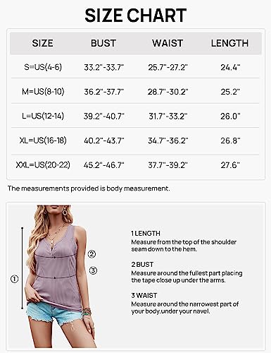 MEROKEETY Women's 2024 Casual Tank Tops Summer Solid Color Ribbed Sleeveless Basic Shirts, White, M