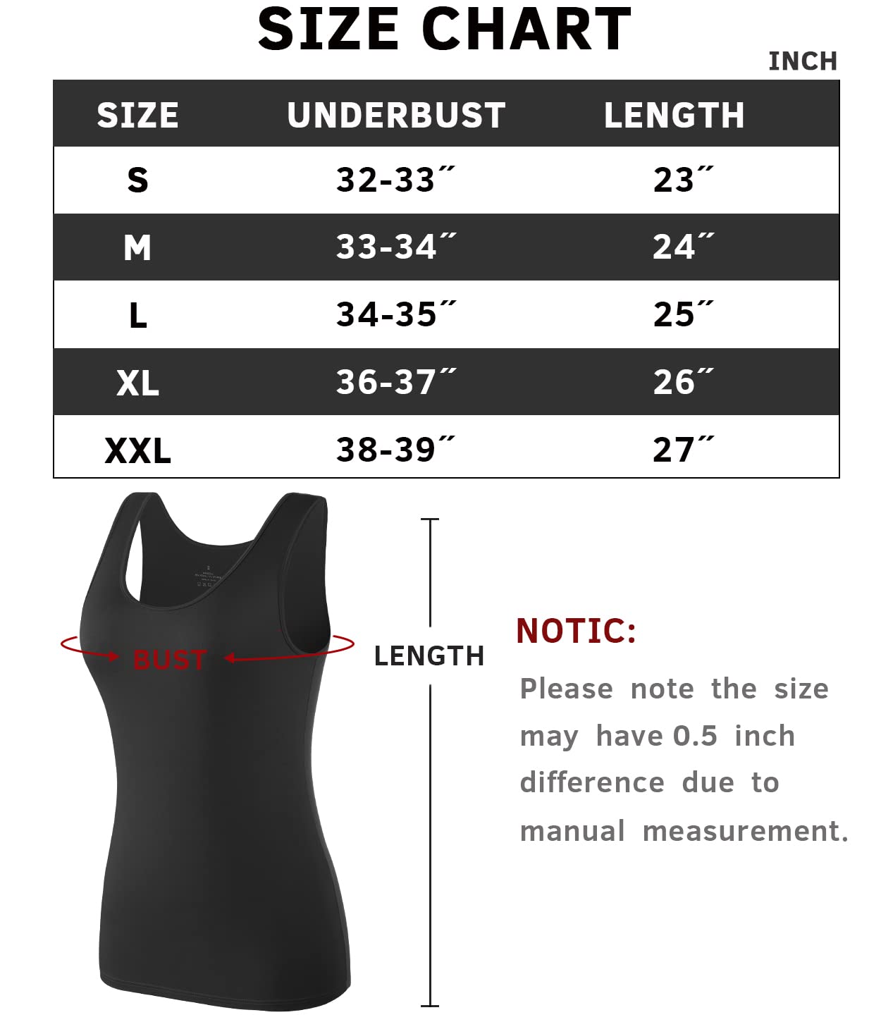 Rosyline 4 Piece Women Tank Tops Basic Sleeveless Undershirt Layering Tanks Black/Grey/White/Pink M