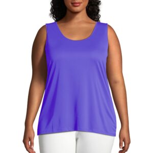 just my size womens cooldri performance scoopneck tank-top-and-cami-shirts, petal purple, 2x us