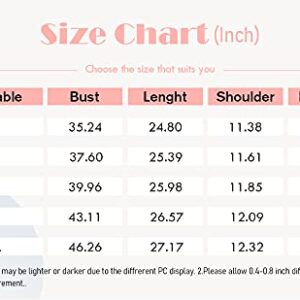 Women's Summer Sleeveless Tank Top Loose Fit Casual Crew Neck T Shirts Basic Tee Tops White