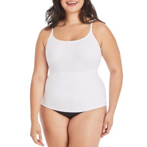 maidenform womens long length camisole fl3266 shapewear tops, white, x-large us