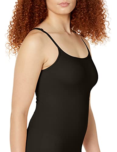 Maidenform Womens Long Length Cami, Firm Control Microfiber Smoothing Tank Shapewear-tops, Black, Large US