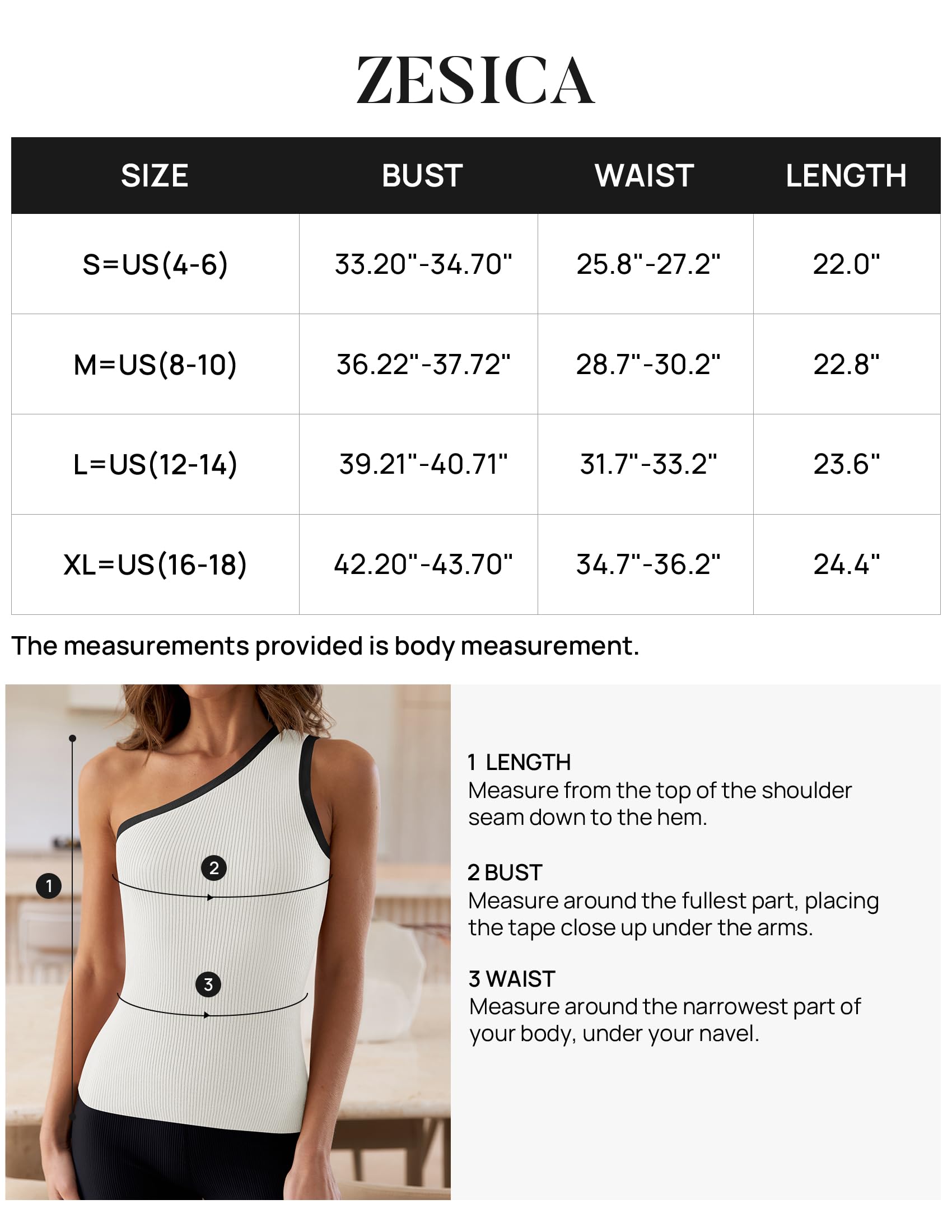 ZESICA Women's One Shoulder Tank Top Summer Sleeveless T Shirt Ribbed Knit Color Block Slim Fit Basic Tee Tops,White,Small