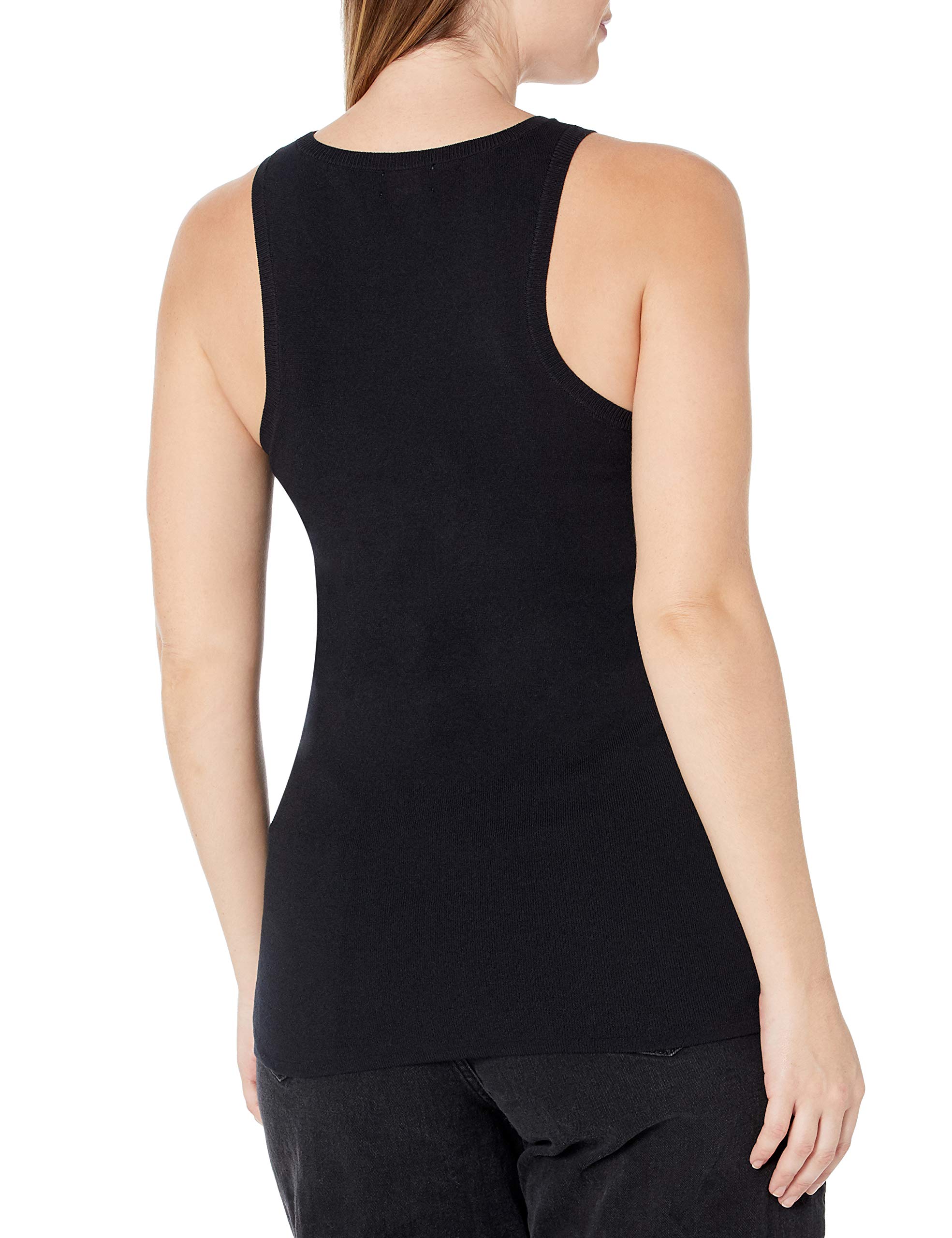 The Drop Women's @lucyswhims Sleeveless Halter Crewneck Sweater Tank, Black, XS