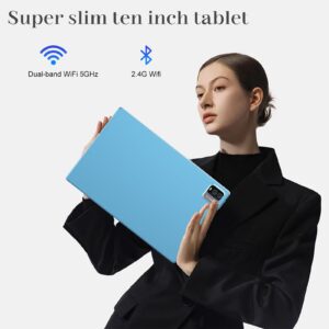 Android 13 Tablet with Keyboard, 2024 Newest 10.1 inch 2 in 1 Tablets, 8GB RAM+64GB ROM with Case Mouse Stylus, 1.8GHz Quad Core, 1280*800 HD Touch Screen, 8MP Dual Camera, Games, Wi-Fi, BT Tableta PC