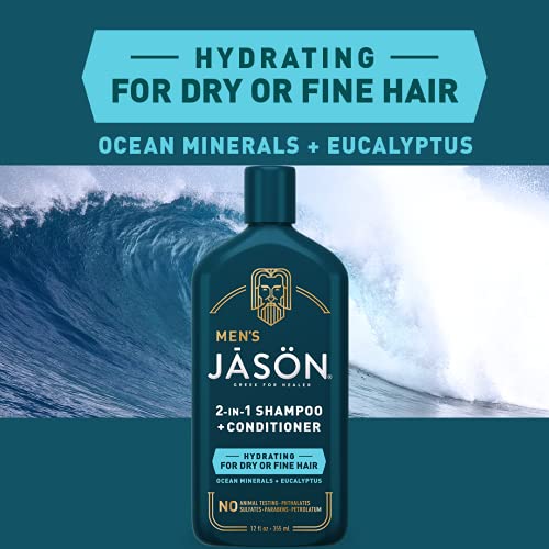 Jason Men's Hydrating 2-in-1 Shampoo and Conditioner, 12 oz