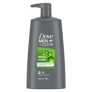 dove men + care 2-in-1 shampoo and conditioner fresh and clean 4 count nourishes and invigorates helps strengthen hair 25.4 oz