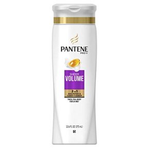 pantene pro-v 2 in 1 shampoo & conditioner, sheer volume with collagen, 12.6 ounce