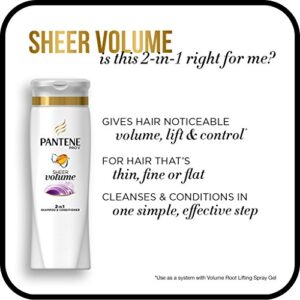 Pantene Pro-V 2 in 1 Shampoo & Conditioner, Sheer Volume with Collagen, 12.6 Ounce