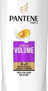 Pantene Pro-V 2 in 1 Shampoo & Conditioner, Sheer Volume with Collagen, 12.6 Ounce