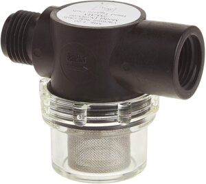 shurflo 255-213 1/2" mnpt x fnpt inline strainer for 2088 series pumps