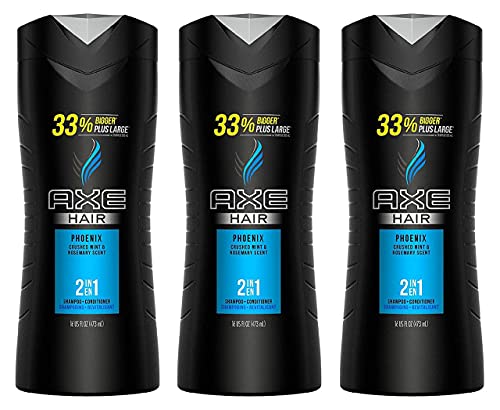 Axe Hair 2 in 1 - Phoenix - Shampoo + Conditioner - Net Wt. 16 FL OZ (473 mL) Per Bottle - Pack of 3 Bottles3