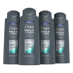 dove men + care 2 in 1 shampoo and conditioner dandruff defense 4 count 20.4 oz