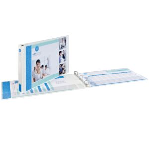 avery heavy-duty view 3 ring binder, 2" slant rings, holds 11" x 17" paper, 1 white binder (72126)