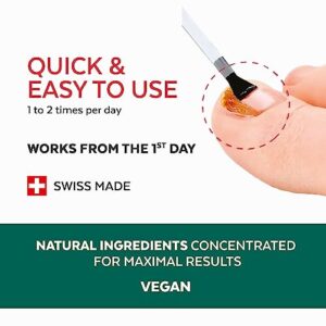 PODERM – 2 in 1 TOENAIL INTEGRAL RENEWAL – Restores Appearance of Discolored/Damaged Nails – Toe and Fingernail Repair – 100% Natural Ingredients and Vegan – Quick & Easy – Swiss Made