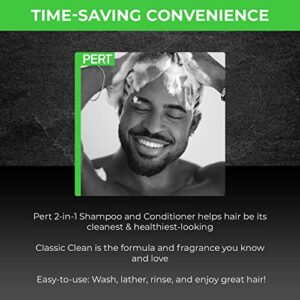 2-In-1 Shampoo and Conditioner by Pert - 33.8 Fl Oz - for Normal Hair - Classic Clean for Healthy and Strong Looking Hair - Removes Build-Up and Gently Moisturizes