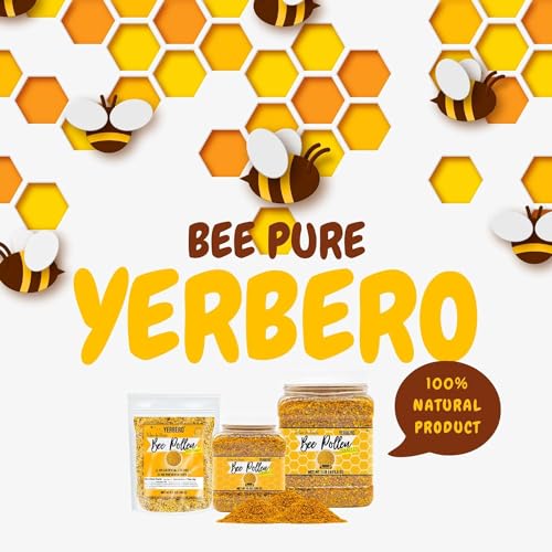 YERBERO - Premium Bee Pollen Granules 3.5 oz (100 G) | 100% Natural Bee Pollen, Polen de Abeja 100% Natural |Pure Natural Bee Pollen | Wildcrafted.