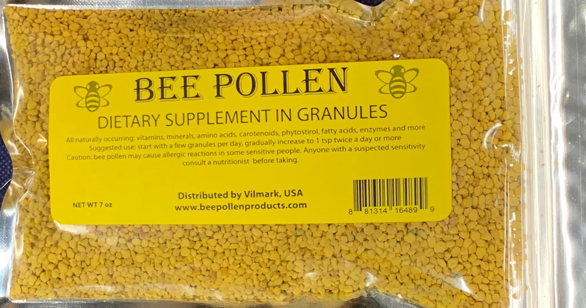 BEE POLLEN 100% Pure Natural Bee Pollen Granules 7 oz