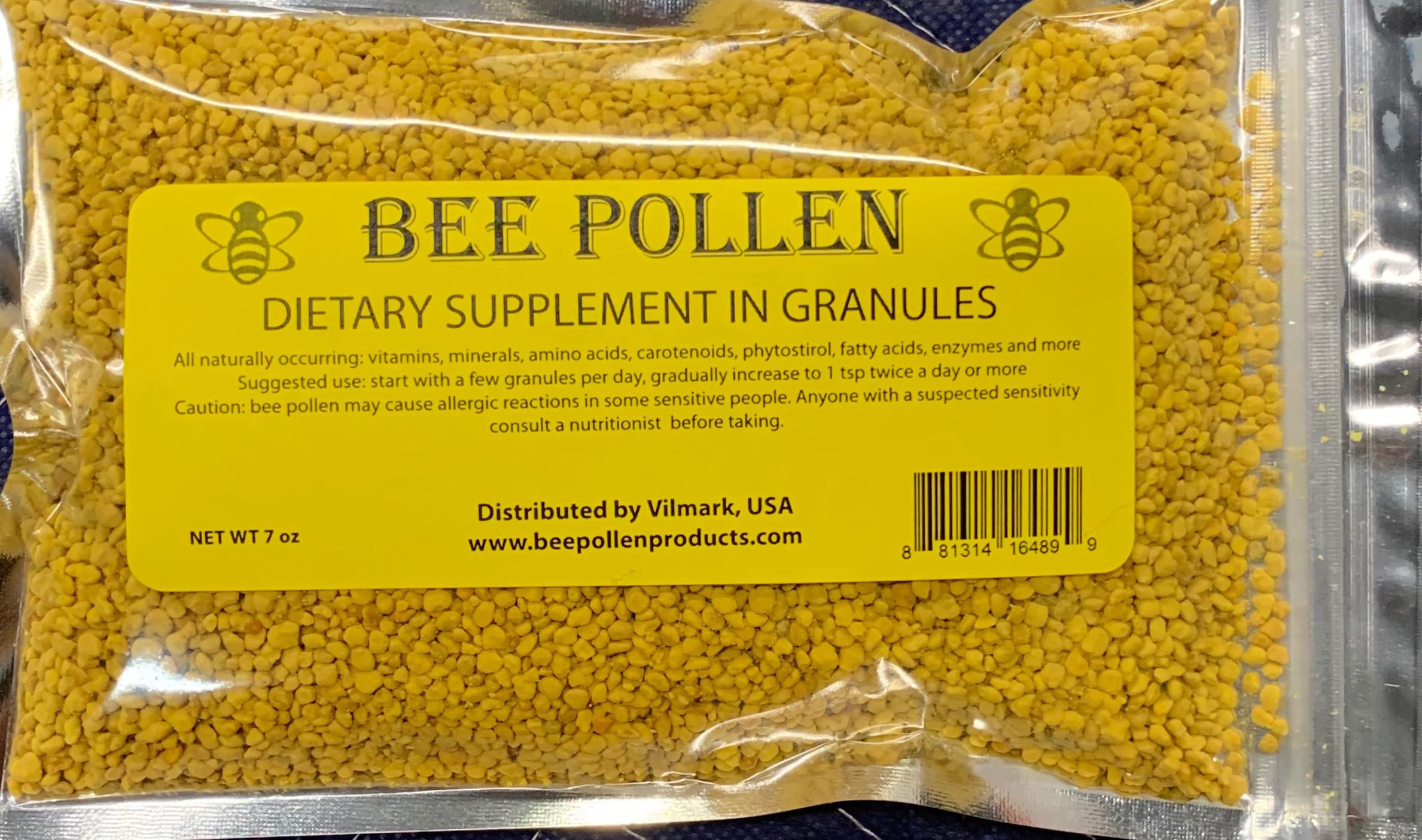 BEE POLLEN 100% Pure Natural Bee Pollen Granules 7 oz