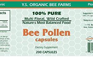 YS BEE FARMS Bee Pollen 550 MG, 200 CT