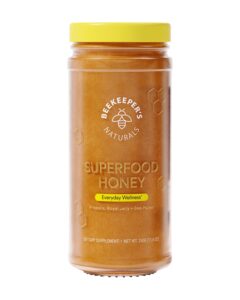 superfood honey by beekeeper's naturals - bee pollen, royal jelly, propolis, honey - natural energy, immune support, mental clarity, athletic performance (11.6 oz)