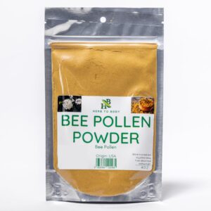 herb to body bee pollen powder | bee pollen | wildcrafted | 4oz