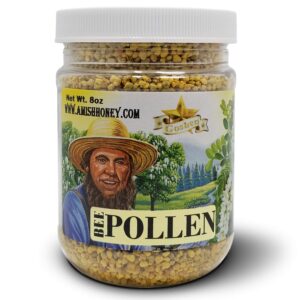 goshen amish country honey extremely raw bee pollen whole granules bee pollen - 100% pure natural health benefits - unfiltered | 8 oz