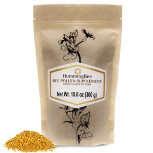 buzzing with vitality, bee pollen granules - your natural superfood powerhouse! 100% pure, easily absorbed, and ready to fuel your adventures - 10.6 ounces