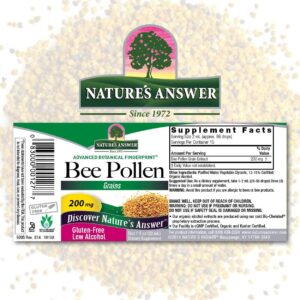 Nature's Answer Bee Pollen Supplement with Organic Alcohol, 1-Fluid Ounce | Packed with Enzymes & Vitamins | Natural Proteins | Promotes Overall Wellness