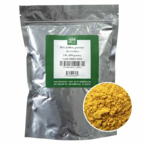 monterey bay herb co. bee pollen powder | bee bread | use for skin care or add to teas, coffees, spreads, or baked goods | powdered | 1 lb