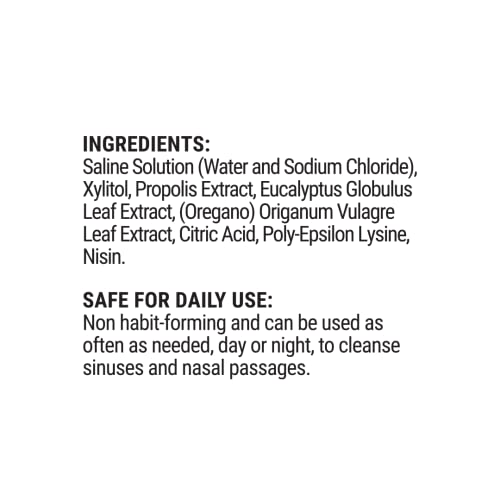 Beekeeper's Naturals Propolis Nasal Rinse Spray Max, Relief for Adults w/Eucalyptus, Oregano & Saline, Clears Nasal Congestion, Moisturizes Sinus Canal, & Decongest Sinus Cavities, 1 fl oz