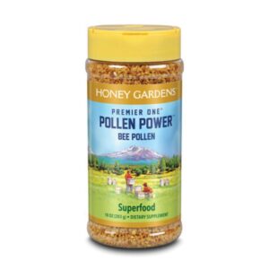 honey gardens premier pollen power granule, natural (btl-plastic) | 4.5g 10oz