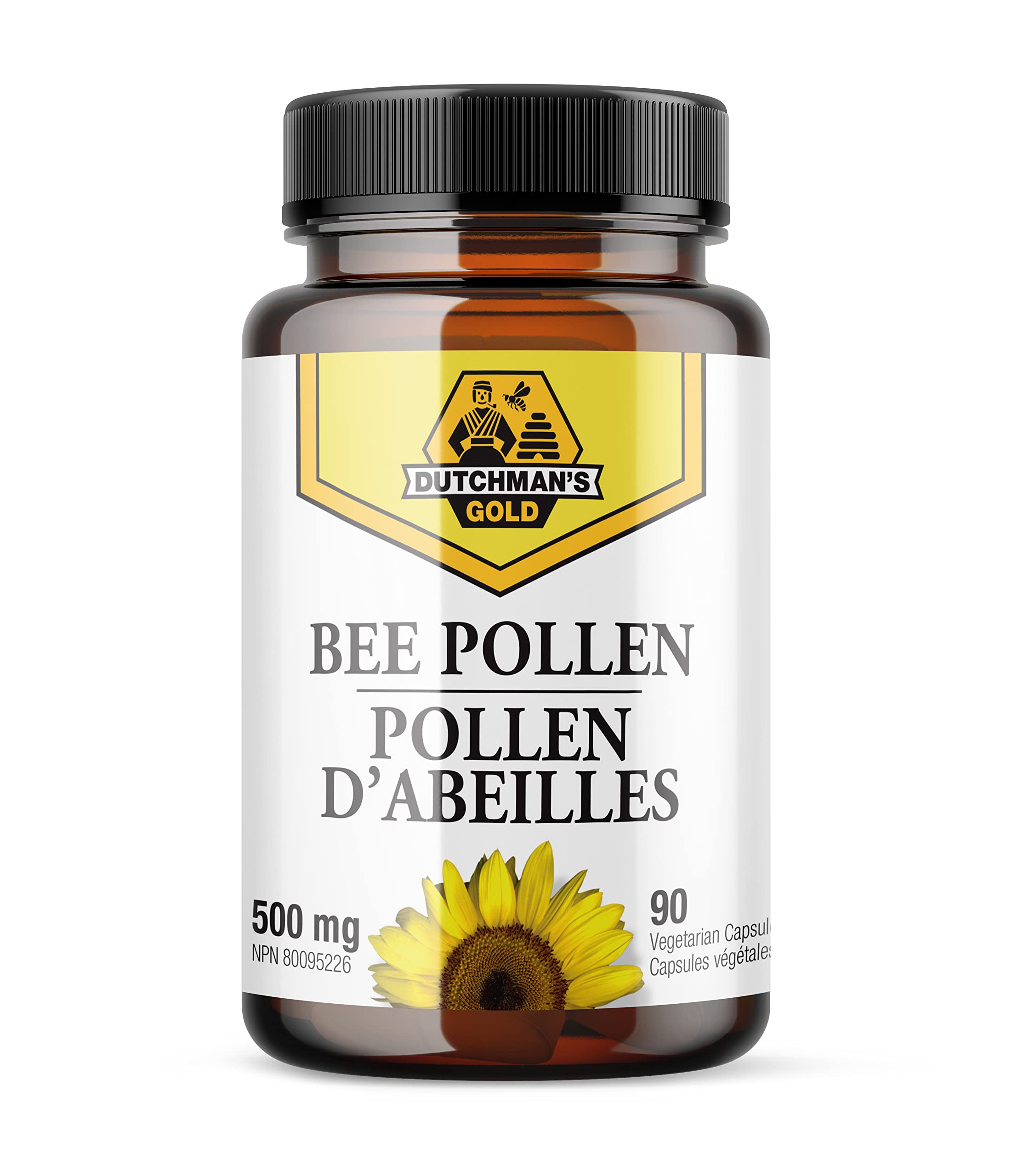 Dutchman's Gold Pure Bee Pollen Capsules 500 mg - 90 caps