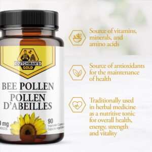 Dutchman's Gold Pure Bee Pollen Capsules 500 mg - 90 caps