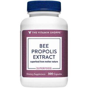 the vitamin shoppe bee pollen extract 250mg, superfood with bee propolis and royal jelly, seasonal immune system support (300 tablets)