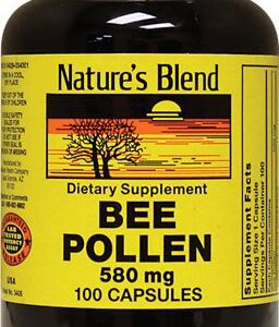 Nature's Blend Bee Pollen 580 mg 100 Capsules