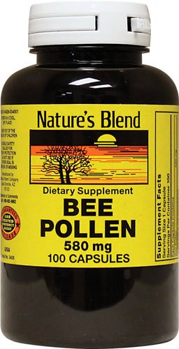 Nature's Blend Bee Pollen 580 mg 100 Capsules