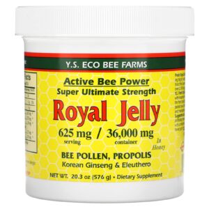 ys bee farms jelly bee pollen propolis ginseng royal, 20.3 oz