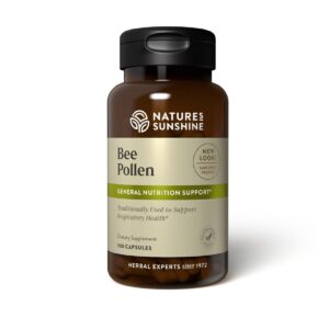 nature's sunshine bee pollen, 100 capsules | has a strong nutritional profile that offers a natural energy boost